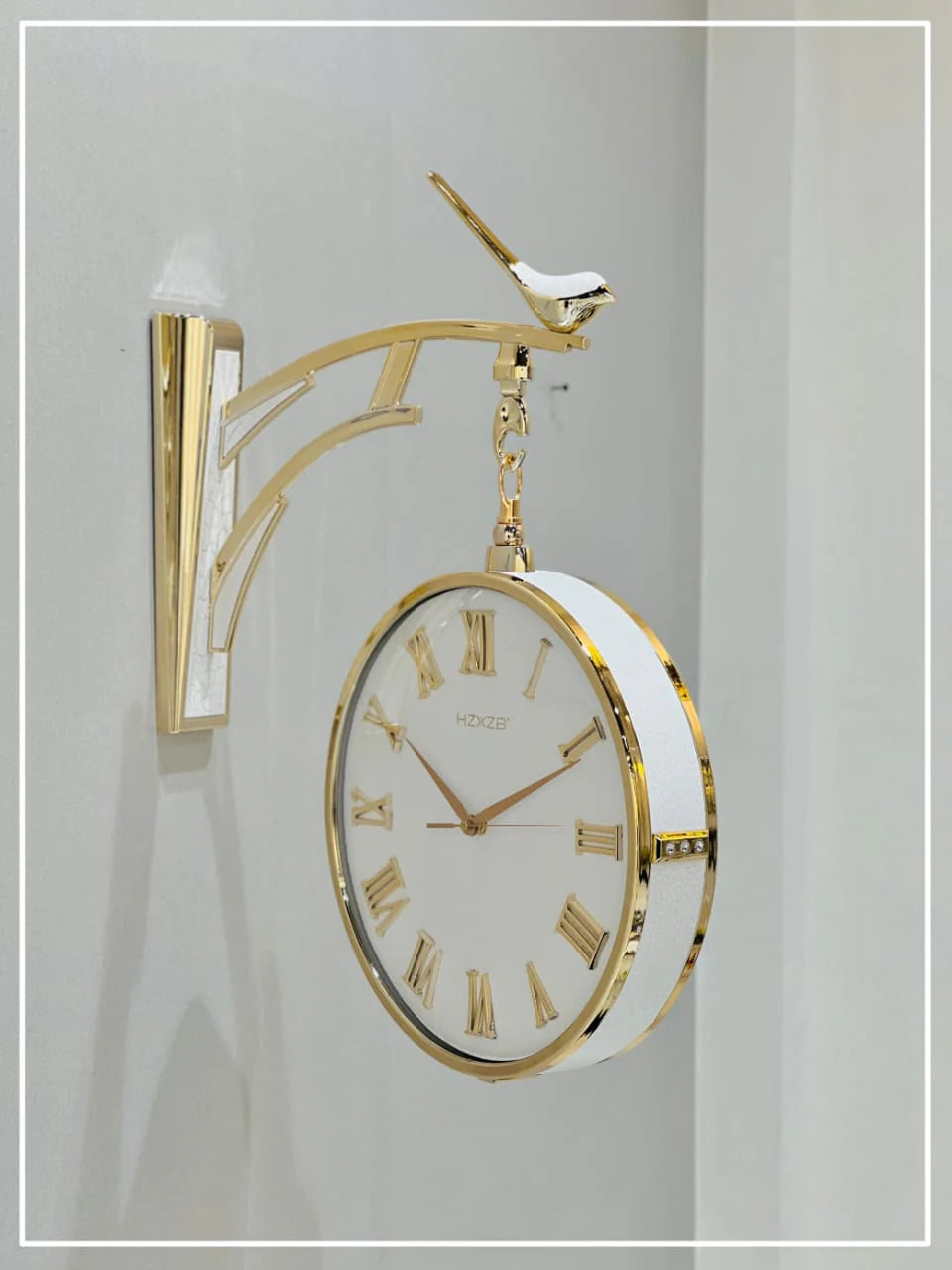Double-Sided Wall Clock Living Room Creative Mute Two-Sided Clock ...